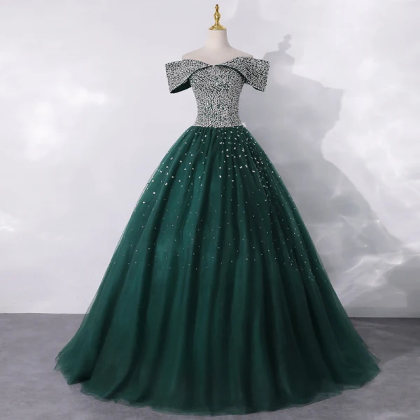 High End Dunkelgrün Tanzen Ballkleider 2020 A Linie Off Shoulder Kurze ...