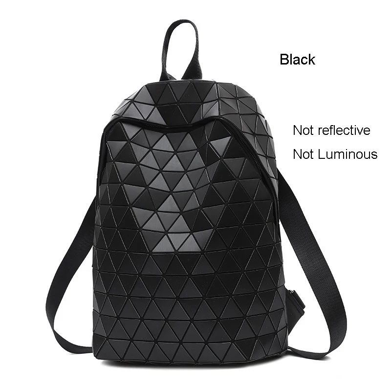 Eye-catching Multi-Colors Luminous Geometric Backpacks 2021 PU ...