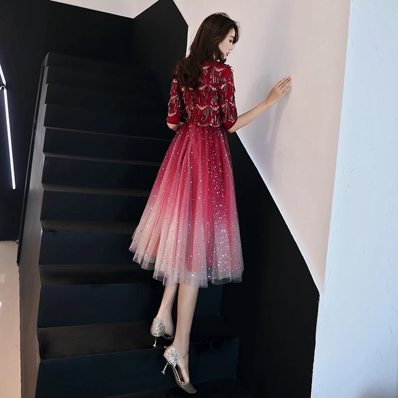 Elegant Burgundy Homecoming Graduation Dresses 2019 A-Line / Princess ...