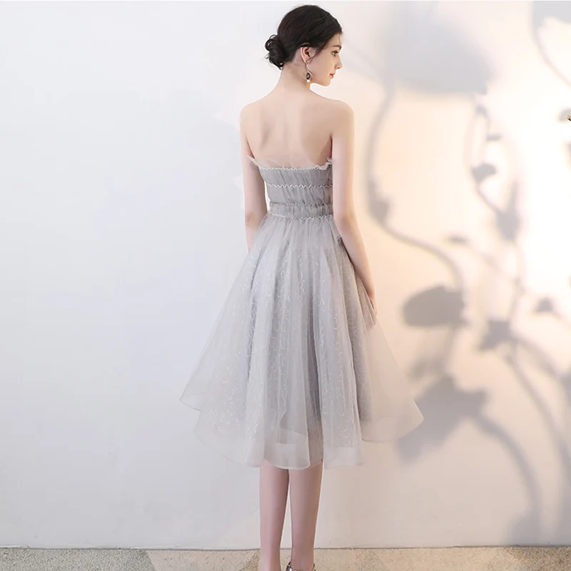 Elegant Grey Homecoming Graduation Dresses 2019 A-Line / Princess ...