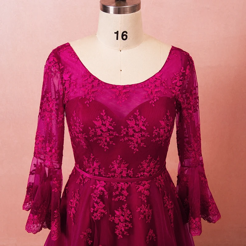 Amazing / Unique Burgundy Plus Size Prom Dresses 2018 A-Line / Princess ...
