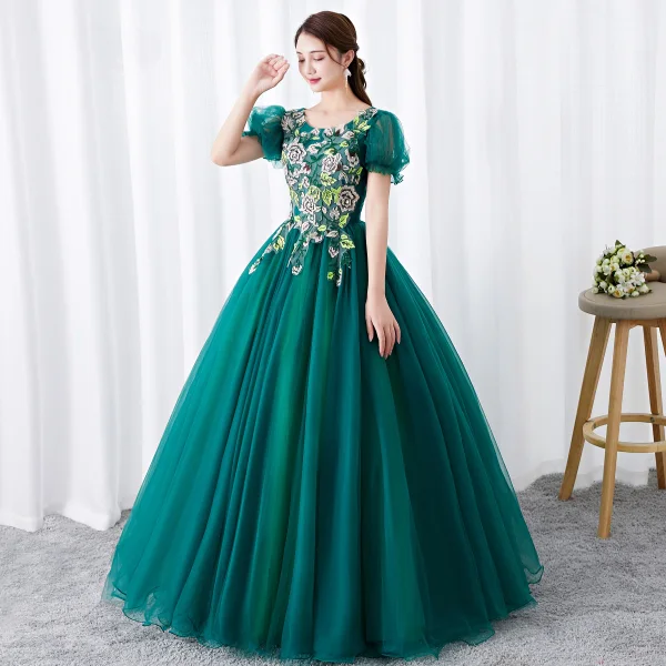 Dunkelgrün,Lange,Strass Ballkleider | Veaul