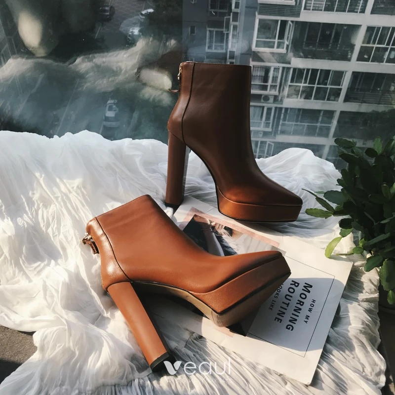 Thick heels boots store