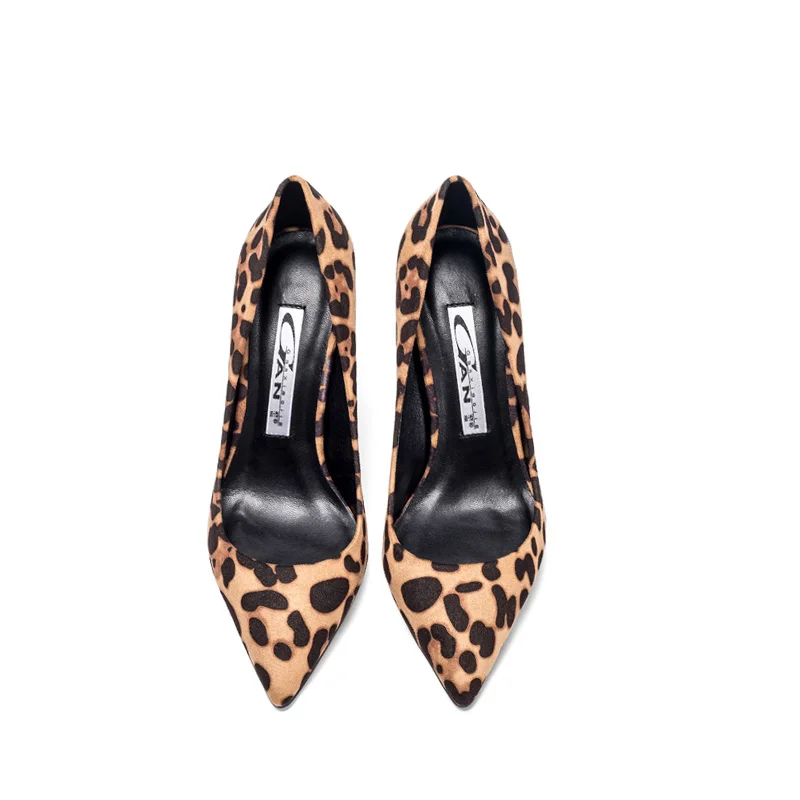 Fashion Tan Evening Party Leopard Print Pumps 2020 12 cm Stiletto Heels ...