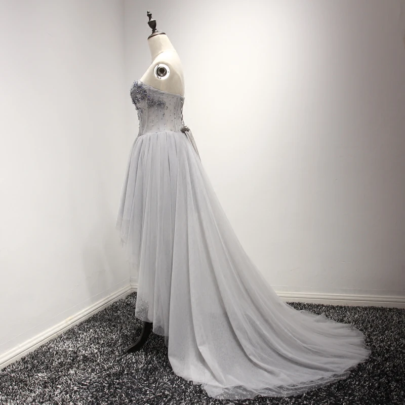 Chic / Beautiful Grey Cocktail Dresses 2017 A-Line / Princess ...