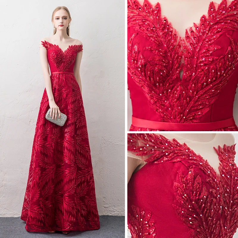 Modern / Fashion Red See-through Evening Dresses 2018 A-Line / Princess ...