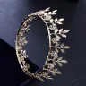 Simple Doré Feuille Tiare 2018 Métal Faux Diamant Mariage Accessorize