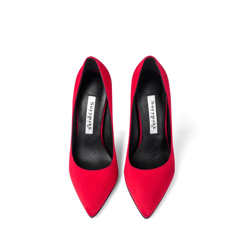 Chic / Beautiful Red Prom Suede Pumps 2021 10 cm Stiletto Heels High ...