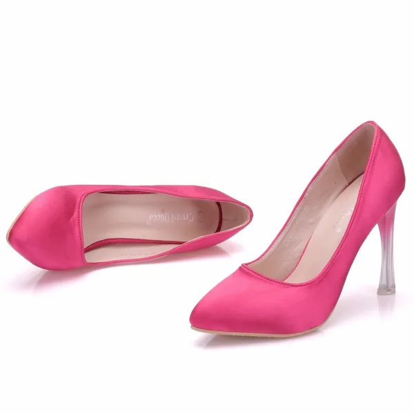 Sexy Fuchsia Evening Party Pumps 2025 10 cm Crystal Stiletto Heels ...