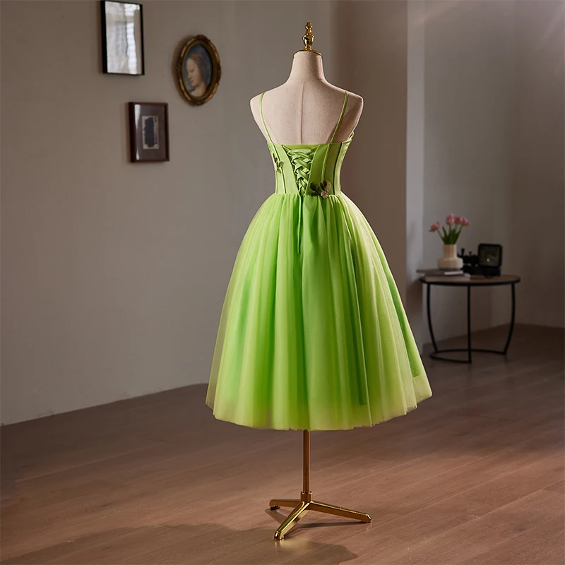Chic / Beautiful Green Lace Flower Short Homecoming Graduation Dresses ...