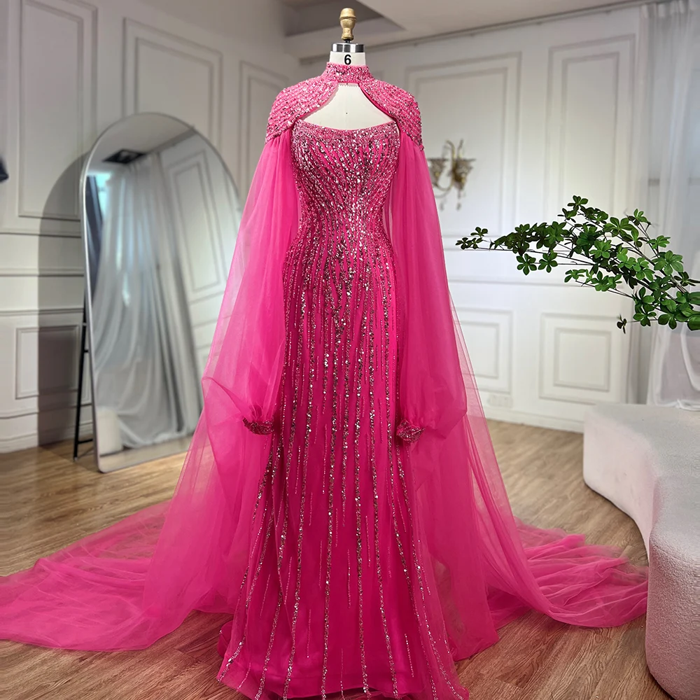 High-end Caramel Handmade Beading Sequins Prom Dresses 2024 Trumpet ...