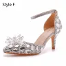 Unusual Multi-Colors Rhinestone Gold Evening Party Womens Shoes 2024 ...