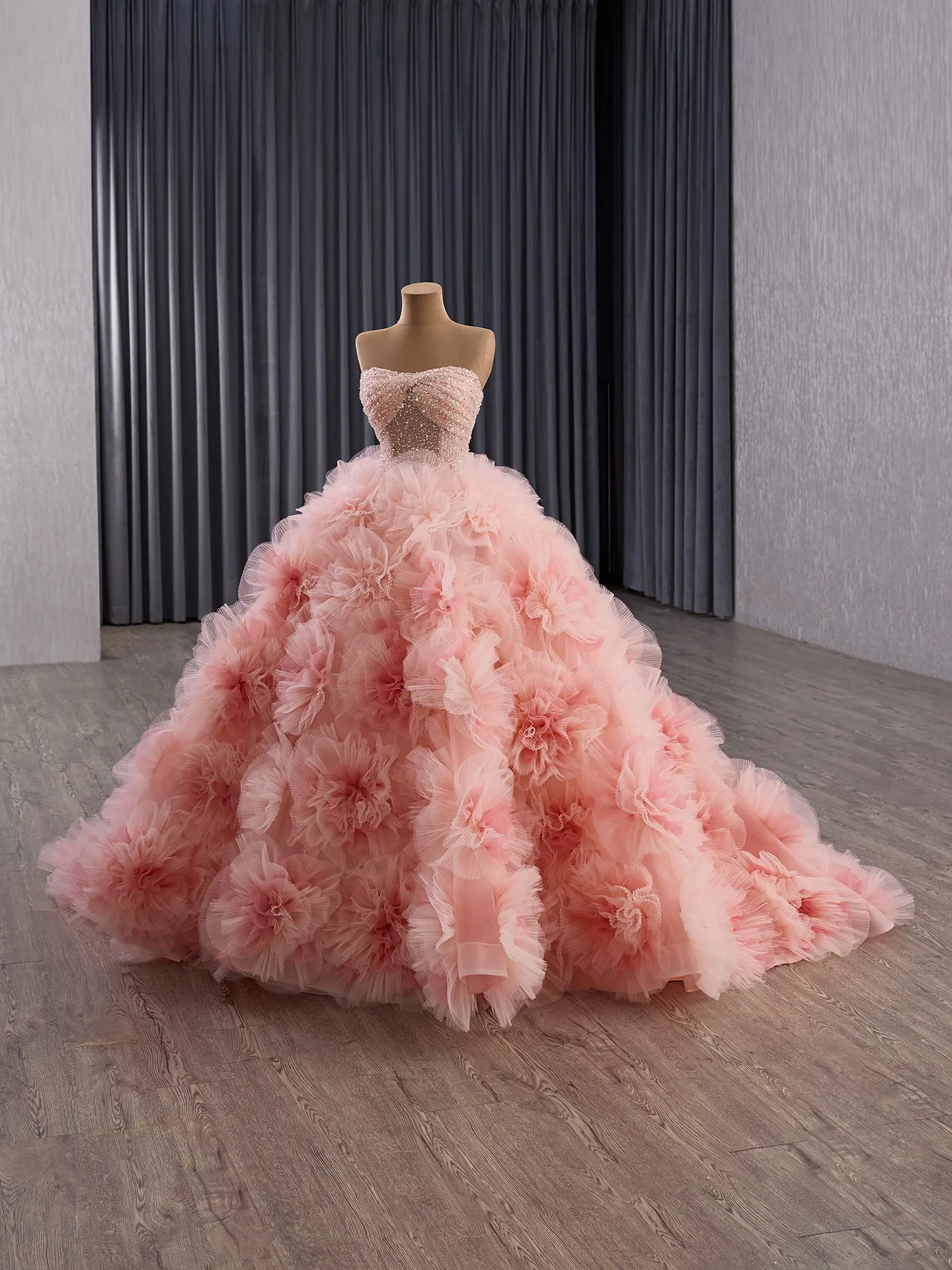 Luxe Fée Des Fleurs Rougissant Rose Fait main Perlage Perle Paillettes ...