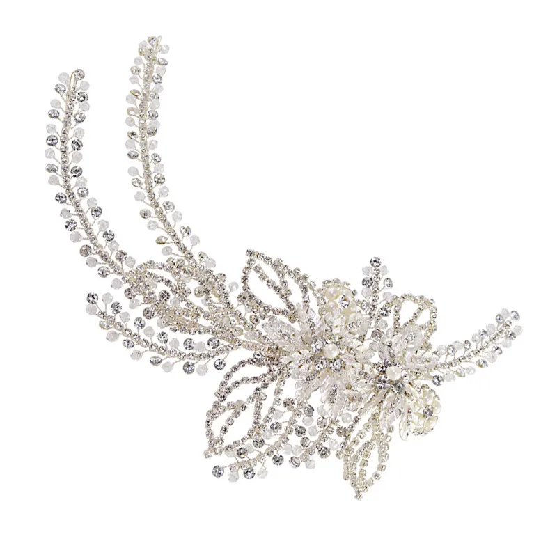 Bling Bling Gull Håndlaget Perle Rhinestone Har Tilbehor 2023 Bryllup