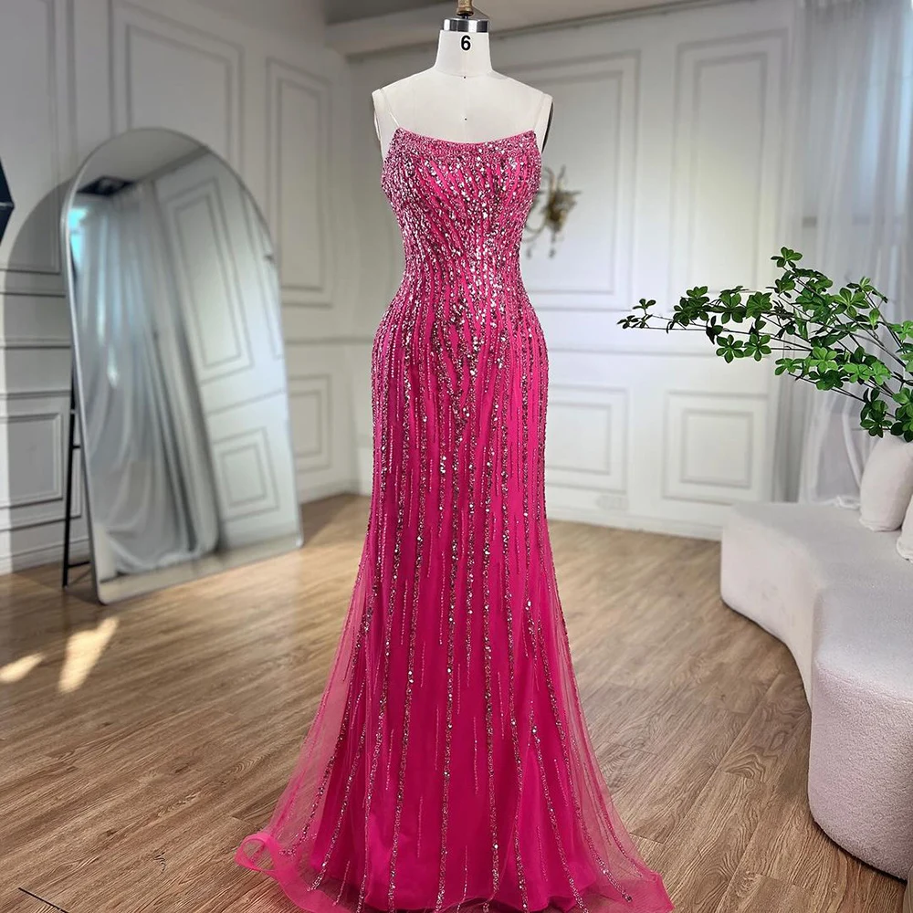 High-end Caramel Handmade Beading Sequins Prom Dresses 2024 Trumpet ...