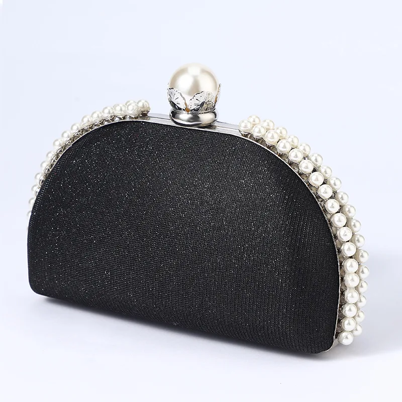 Schöne Silber Perle Glanz Abend Clutch Tasche 2023