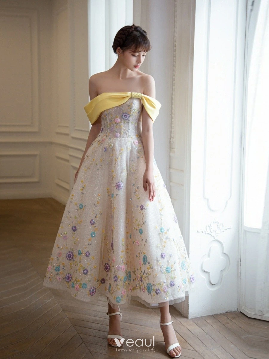 Flower Fairy Multi-Colors Sequins Homecoming Graduation Dresses 2024 A ...