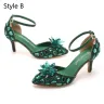 Unusual Multi-Colors Rhinestone Gold Evening Party Womens Shoes 2024 ...