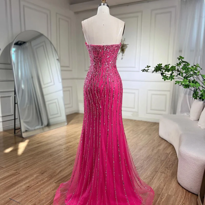 High-end Caramel Handmade Beading Sequins Prom Dresses 2024 Trumpet ...