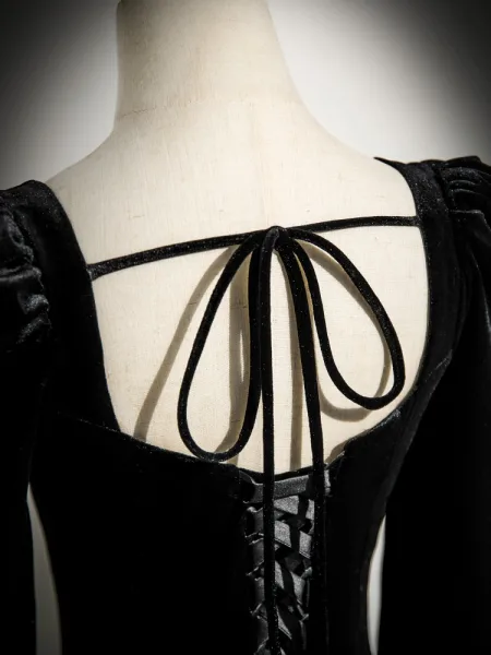 Demure Black Rhinestone Split Front Velvet Prom Dresses 2025 Trumpet ...