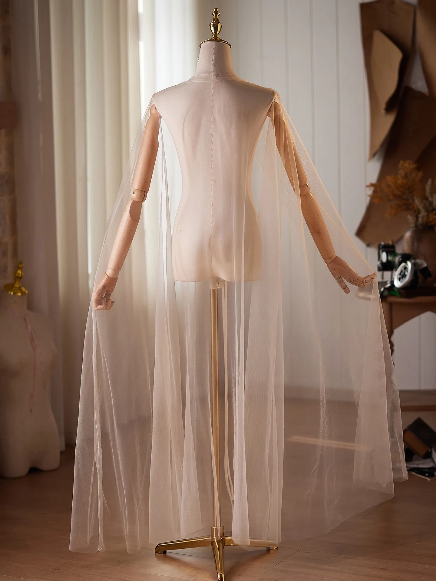 Modest / Simple White Prom Tulle shawl 2026